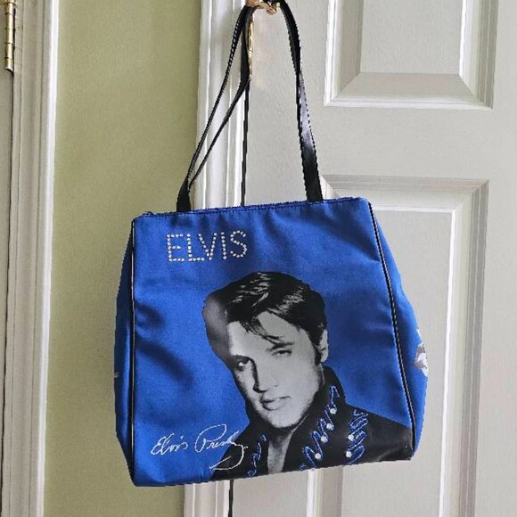 Elvis Presley | Bags | Vintage Elvis Presley Blue Black Rhinestone ...